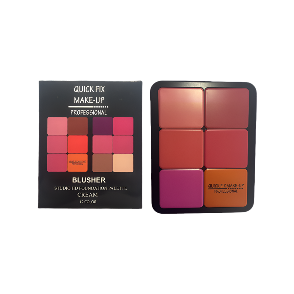 Quick Fix Makeup Contouring Foundation Palette - BLUSHER - 12 Colors ...