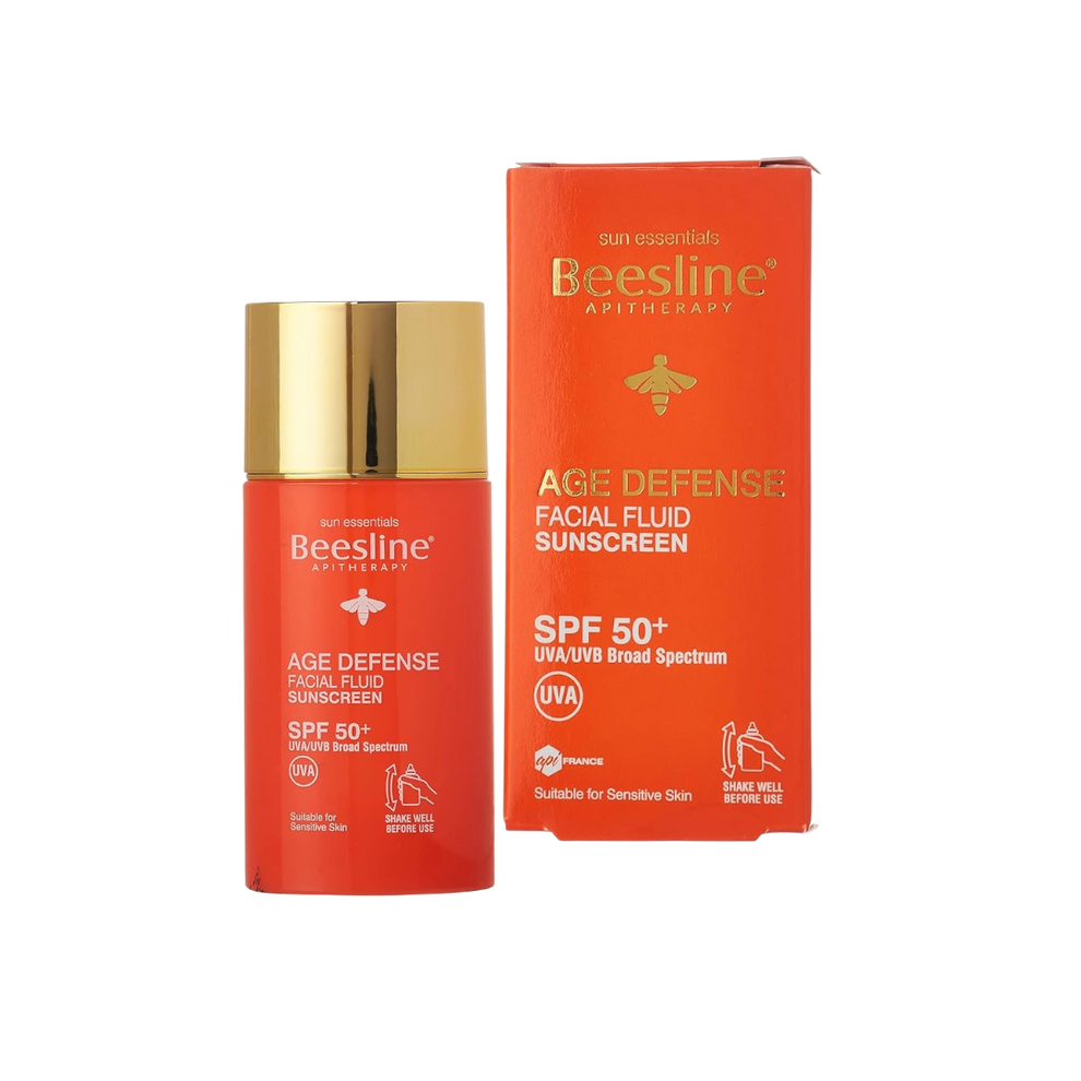 Beesline Age Defense Facial Fluid Sunscreen SPF 50 - 40ml – MENKELCHI