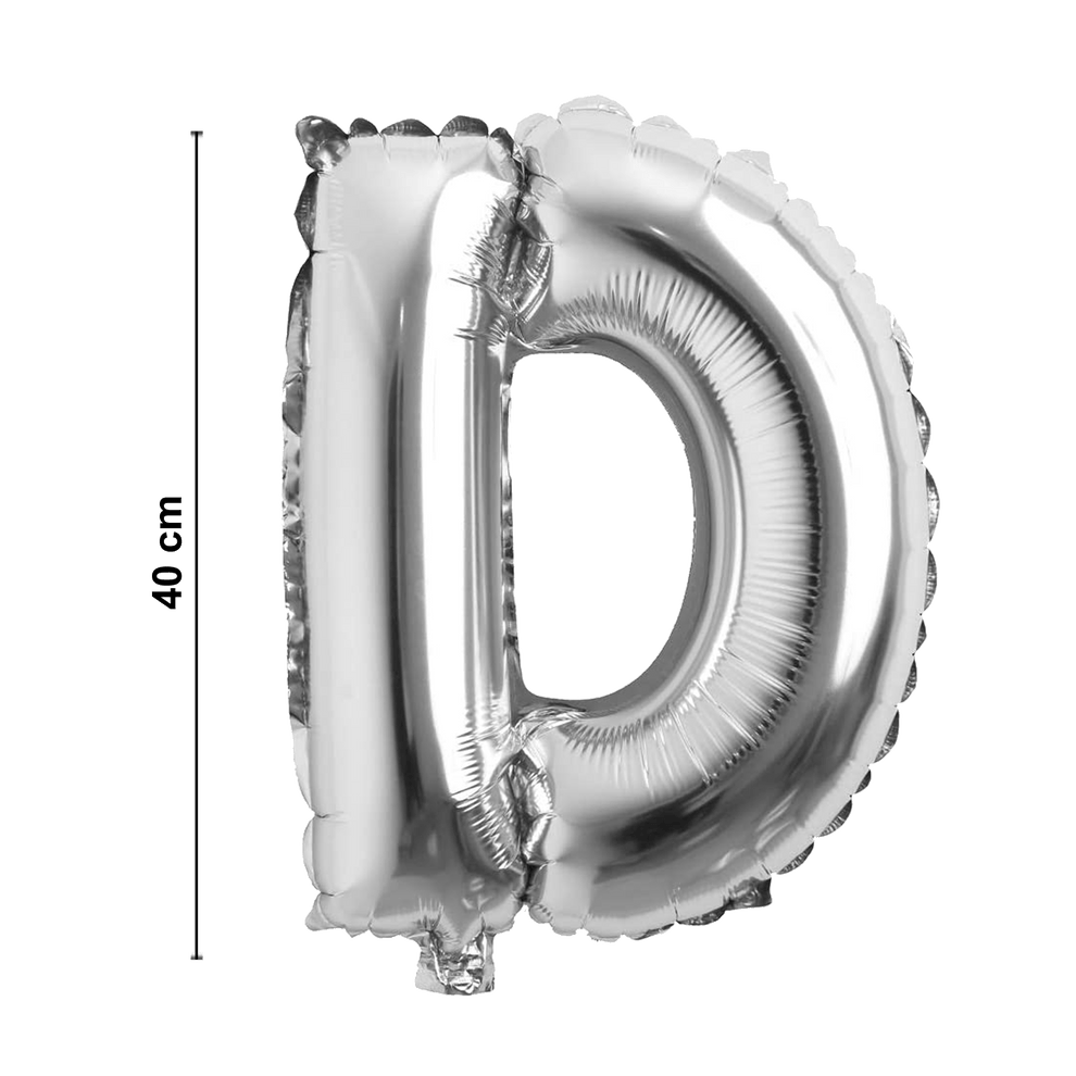 Foil Letter " D " Balloons 40cm - Silver – MENKELCHI